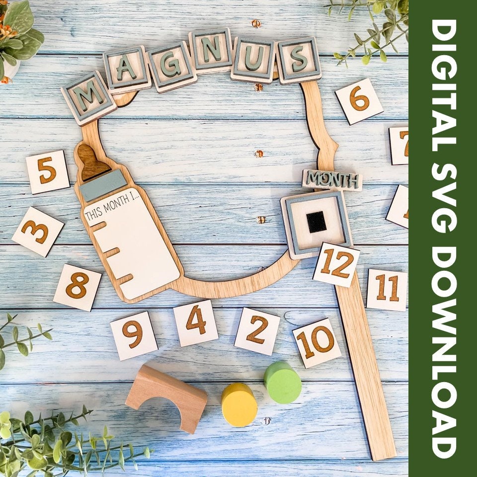 Baby Milestone Frame Photo Prop Digital SVG Laser File – Pennino's Perch